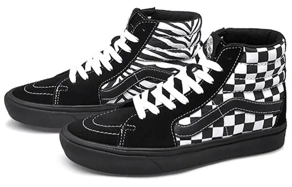 VANS Sk8-hi Comfycush "mixed Media Checker" High Top Sneakers - Black