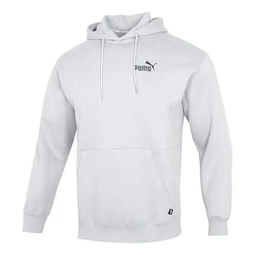 PUMA Small Logo Relaxed Fit Hoodie - Grey