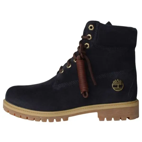 Timberland Heritage 6-inch Lace Up Waterproof Suede Boots - Dark Blue/brown