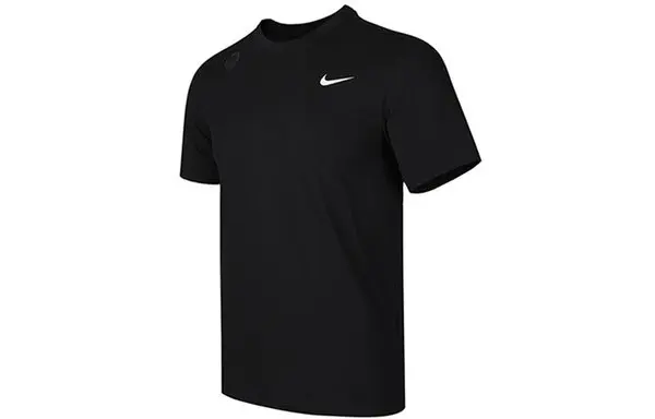 Nike Dri-fit Crew Solid Round Neck Training Short Sleeve - Black