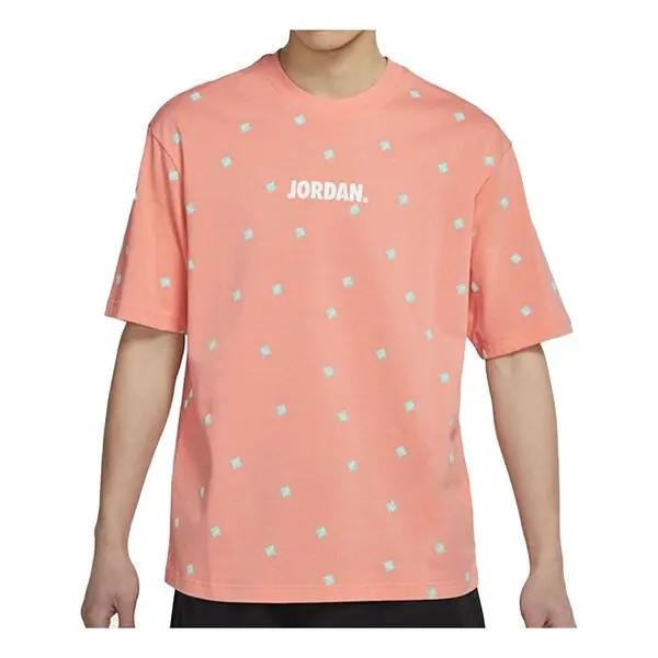 JORDAN Logo Print Crew Neck Short-sleeved - Pink