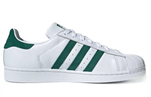 Adidas Superstar Low Top Sneakers - White/green
