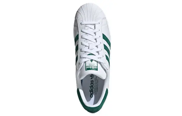 Adidas Superstar Low Top Sneakers - White/green