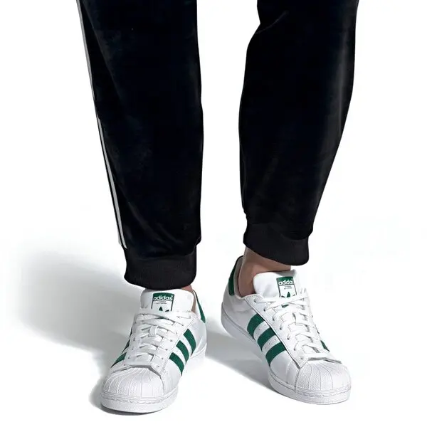 Adidas Superstar Low Top Sneakers - White/green