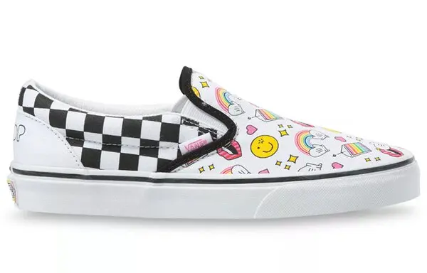 VANS Flour Shop X Classic Slip-on Sneakers - White/black