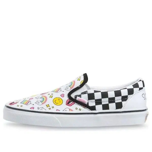 VANS Flour Shop X Classic Slip-on Sneakers - White/black
