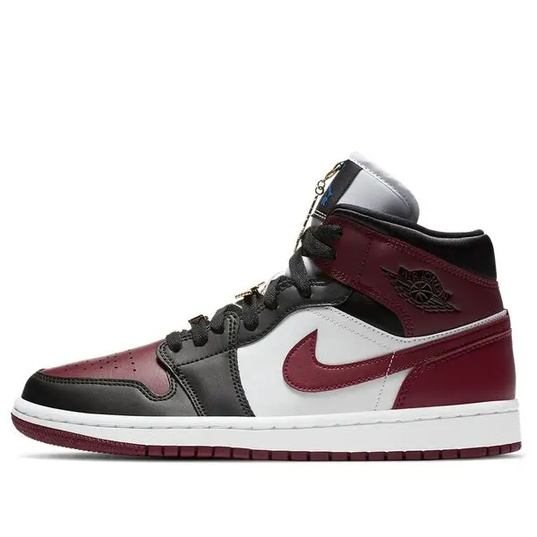 JORDAN Air 1 Mid Se "gold Pendants" Sneakers - Black/dark Beetroot/white