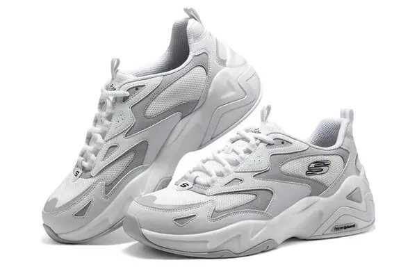 Sketchers Dlites Hyper Burst Athletic Sneakers - Grey/white