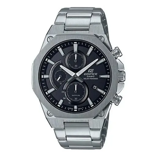 Casio Edifice Solar Powered Chronograph Watch - Black