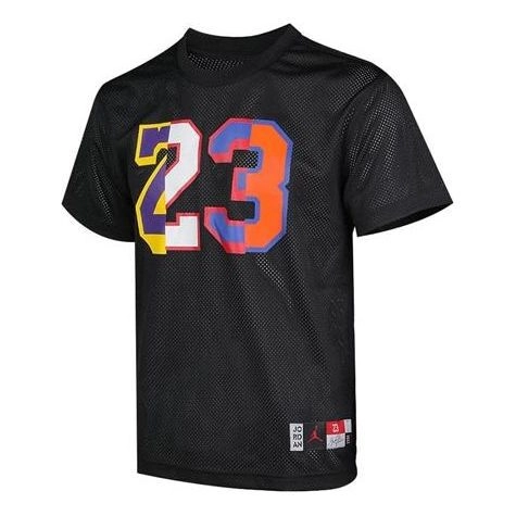JORDAN 23 Printing Mesh Short Sleeve - Black