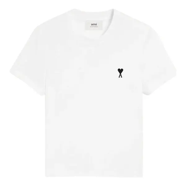 AMI Paris Small Heart Logo T-shirt - White/black
