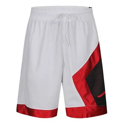 JORDAN Jumpman Diamond Mesh Splicing Basketball Shorts - White