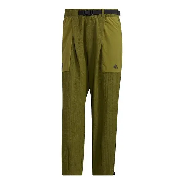 Adidas Wj Wv Wide Pnt Martial Arts Series Adjustable Belt Sports Pants/trousers/joggers Olive - Default Colorway