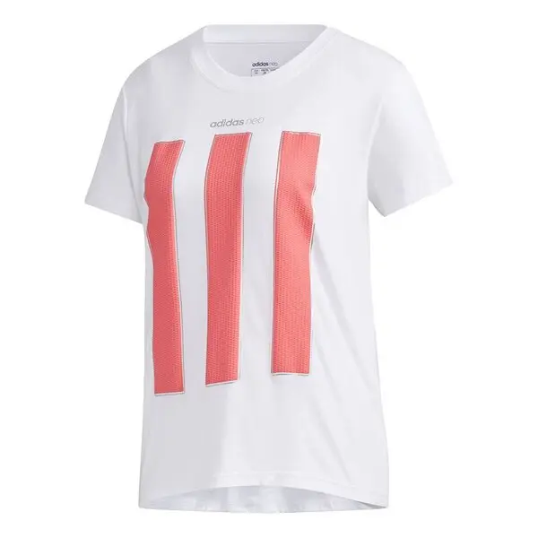 Adidas Neo W Cs Tee 1 Casual Sports Breathable Short Sleeve - White
