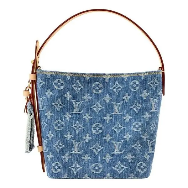 LOUIS VUITTON All In Bb Monogram Denim Bucket Bag - Bleu