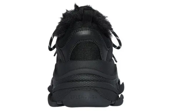 Balenciaga Triple S Sneakers With Faux Fur Trim
