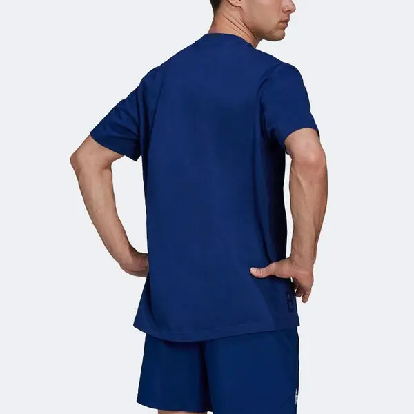 Adidas Real Q2 Hc Tee Casual Sports Real Madrid Soccer/football Short Sleeve Blue - Multi-color