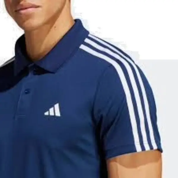 Adidas Train Essentials Piqu 3-stripes Training Polo Shirt Asia Sizing 'navy White