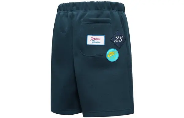 JORDAN X Union La Embroidered Logo Sports Shorts - Blue