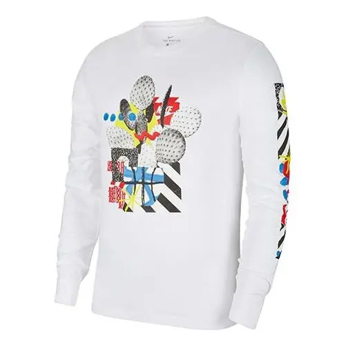 Nike Printing Casual Round Neck Long Sleeves