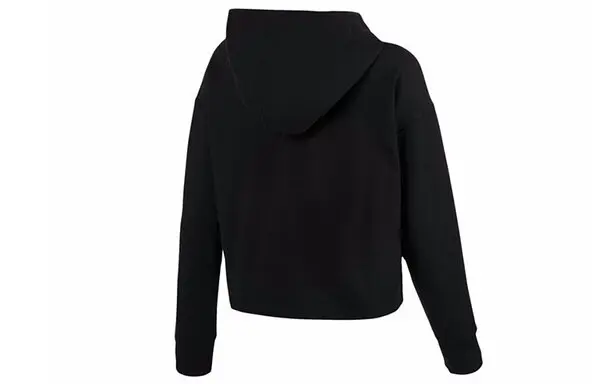 PUMA Cropped Logo Hoodie - Black