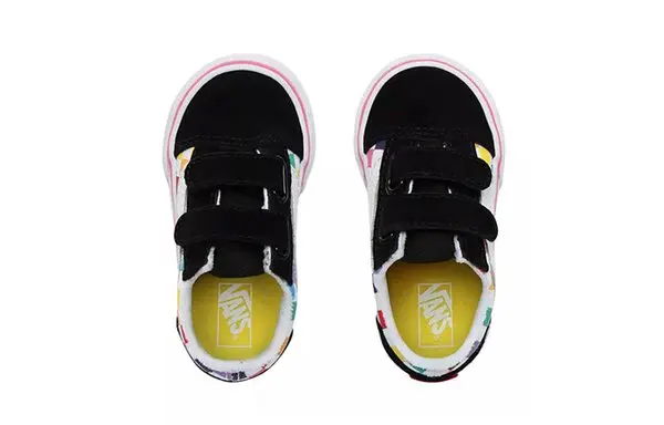 VANS Old Skool V Toddler Rainbow Checkerboard Sneakers - Multi-color