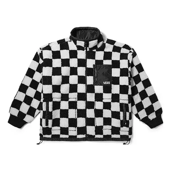 VANS Checkerboard Sherpa Jacket - White/black