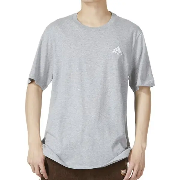 Adidas Essentials Single Embroidered Small Logo T-shirt - Grey