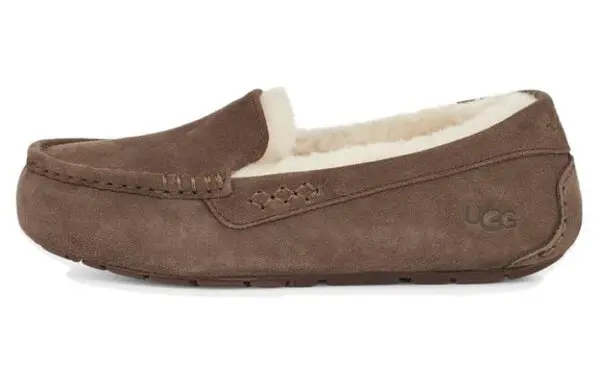 UGG Ansley Suede And Sheepskin Slippers - Brown