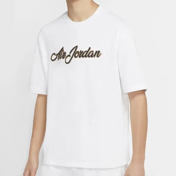 JORDAN Remastered Logo Embroidered Round Neck Short Sleeve