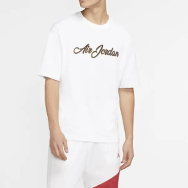JORDAN Remastered Logo Embroidered Round Neck Short Sleeve