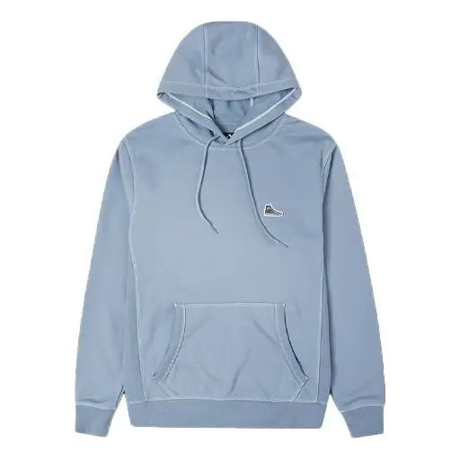 CONVERSE Alphabet Printing Sports Retro Blue Hoodie - Tan