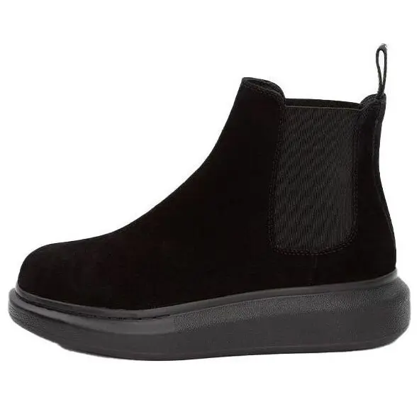 Alexander McQueen Hybrid Chelsea Boot Suede - Black