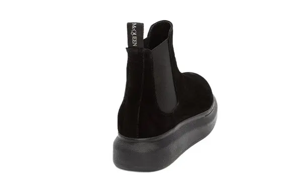 Alexander McQueen Hybrid Chelsea Boot Suede - Black