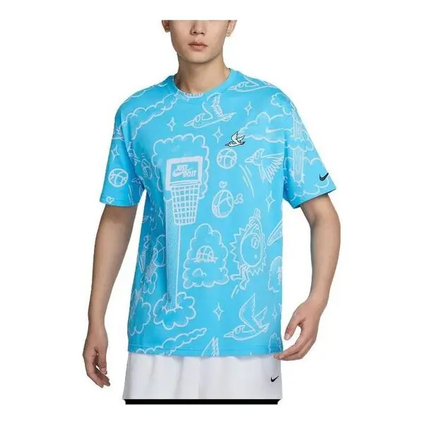 Nike Max90 Allover Print T-shirt - Blue/white