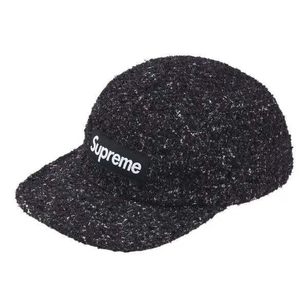 Supreme Ss26 Bouclé Camp Cap - Black