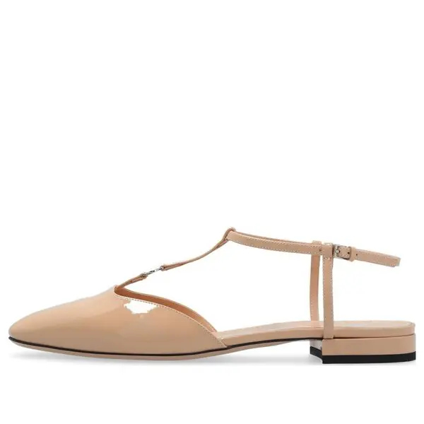 Gucci Ballerina Flats With T-strap Detail - Pink