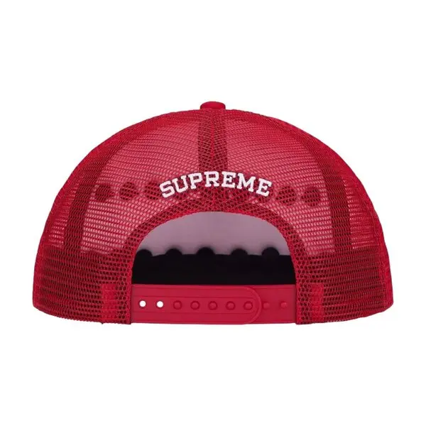 Supreme Ss26 Pins Mesh Back 5-panel Cap - Red