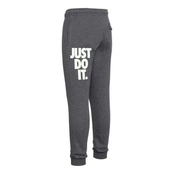 Nike Alphabet Fleece Lined Stay Warm Knit Sports Pants Gray - Grey