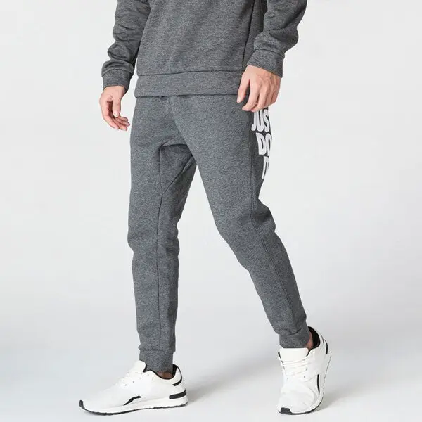 Nike Alphabet Fleece Lined Stay Warm Knit Sports Pants Gray - Grey