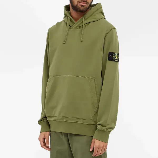 Stone Island Logo Patch Pull Over Hoodie