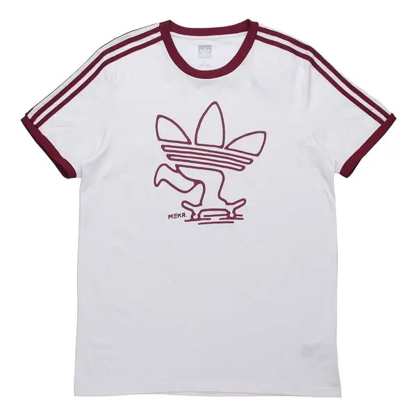 Adidas Originals Meka Tre Tee Creative Logo Short Sleeve - White