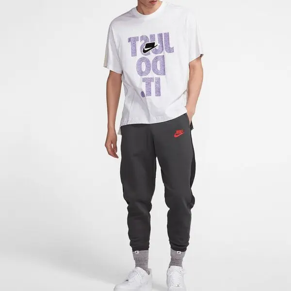 Nike Large Alphabet Logo Printing Sports Short Sleeve