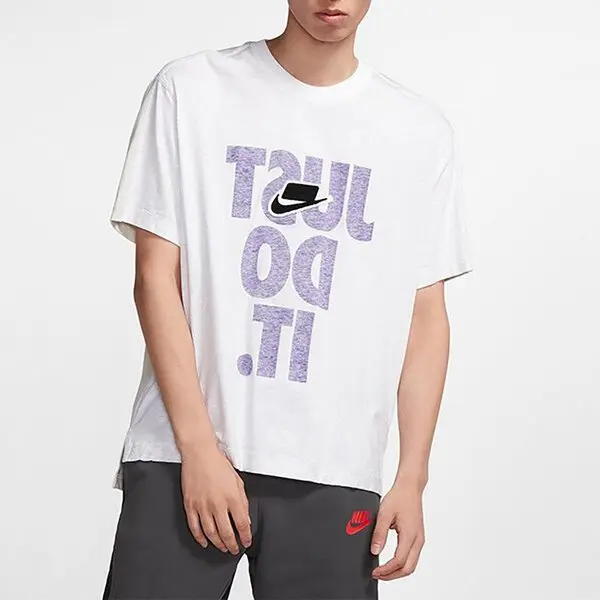 Nike Large Alphabet Logo Printing Sports Short Sleeve