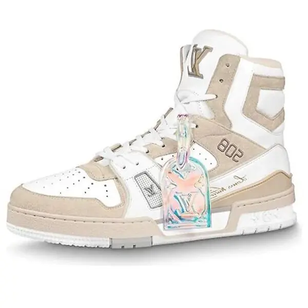 LOUIS VUITTON High Top Sneakers - White/beige/grey