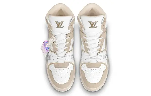 LOUIS VUITTON High Top Sneakers - White/beige/grey