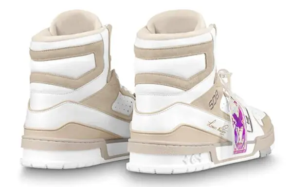 LOUIS VUITTON High Top Sneakers - White/beige/grey