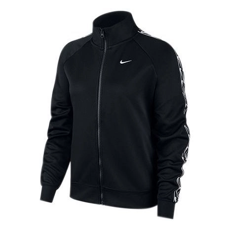 Nike Stand Collar Zip-up Track Jacket With Side Logo Detail - Black
