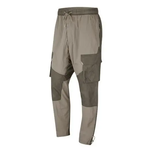 JORDAN 23 Engineered Cargo Big Pocket Woven Long Pants Olive Grey - Gray