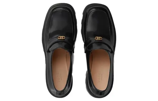 Gucci Interlocking G Lug Sole Loafers